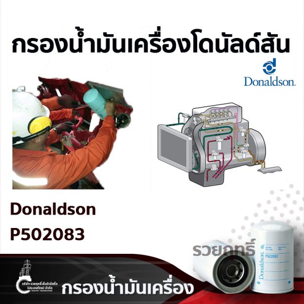กรองน้ำมันเครื่องโดนัลด์สัน P502083 | Engineering1986