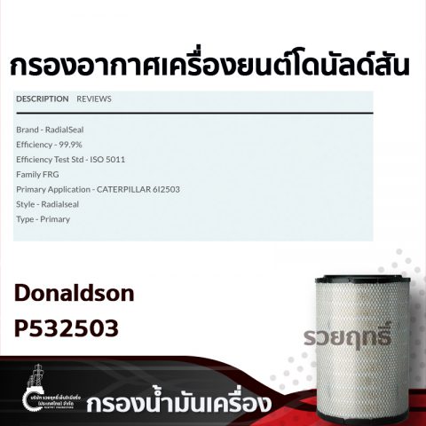 กรองอากาศเครื่องยนต์ P532503 | Engineering1986
